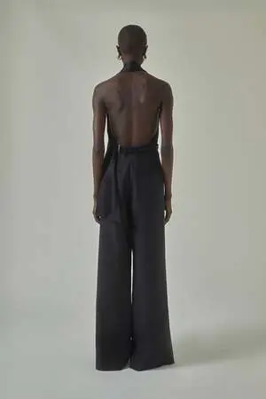 HEIRLOME Barbara Halter Top In Silk Satin