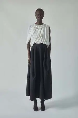 HEIRLOME Emilia Skirt In Italian Silk-wool Faille