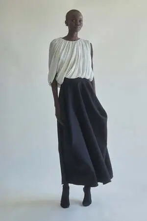 HEIRLOME Emilia Skirt In Italian Silk-wool Faille