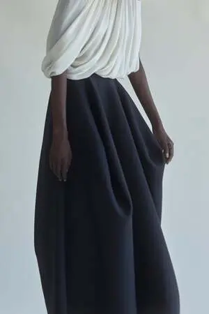 HEIRLOME Emilia Skirt In Italian Silk-wool Faille
