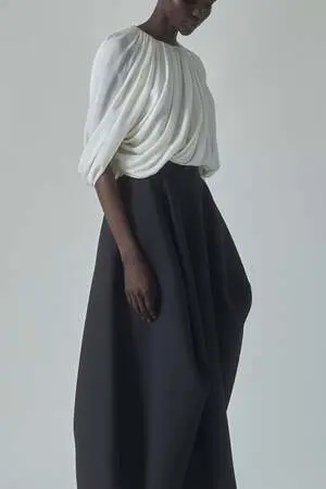 HEIRLOME Emilia Skirt In Italian Silk-wool Faille