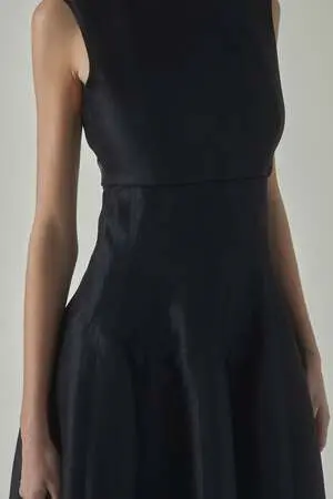 HEIRLOME Estefania Corseted Silk Shantung A-line Midi Dress