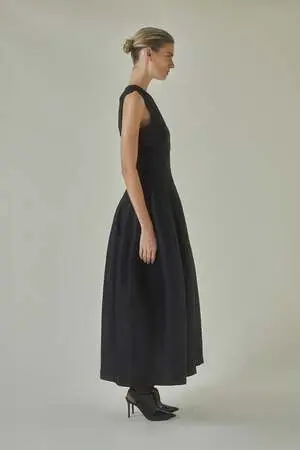 HEIRLOME Estefania Corseted Silk Shantung A-line Midi Dress