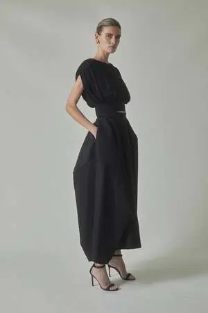 HEIRLOME Karla Midi Skirt In Italian Silk-wool Faille