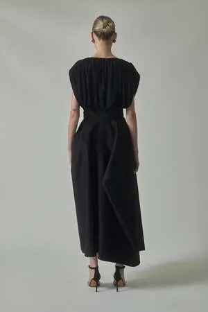 HEIRLOME Karla Midi Skirt In Italian Silk-wool Faille