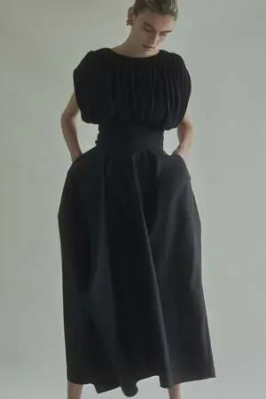 HEIRLOME Karla Midi Skirt In Italian Silk-wool Faille