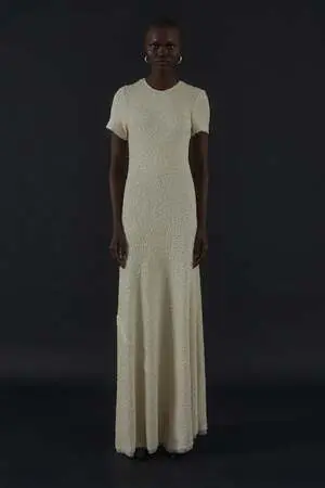HEIRLOME Julia Dress: Short Sleeve Midi Dress In Fsc Certified Viscose Boucle