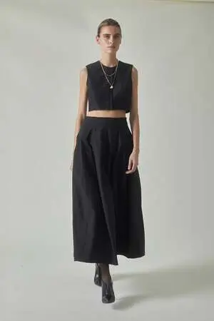 HEIRLOME Estefania Skirt In Italian Silk-wool Faille