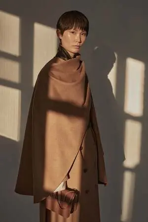 HEIRLOME Danica Shawl Cape In Italian Hair - Camel