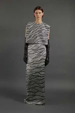 HEIRLOME Ivanna Skirt In Linear Print