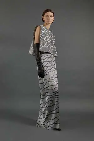 HEIRLOME Ivanna Skirt In Linear Print
