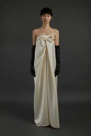 HEIRLOME Manuela Dress In Satin - Ivory