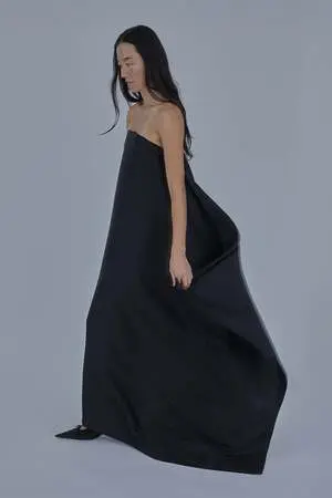 HEIRLOME Wren Strapless Asymmetrical Draped Dress