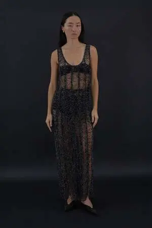 HEIRLOME Jackie Embroidered Sequin Midi Skirt