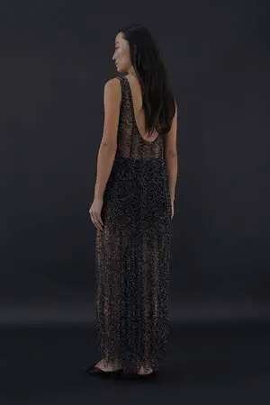 HEIRLOME Jackie Embroidered Sequin Midi Skirt