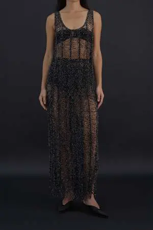HEIRLOME Jackie Embroidered Sequin Midi Skirt