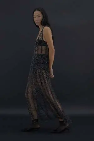 HEIRLOME Jackie Embroidered Sequin Midi Skirt