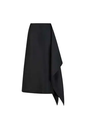 HEIRLOME Mel Asymmetrical Draped Skort In Italian Silk Shantung