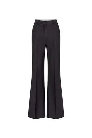 HEIRLOME Leyva Tailored Flared Trousers In Italian Silk Wool