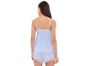 Eberjey Isla Cami Short Pajama Pajama Sets Regatta Stripe Summer Blue