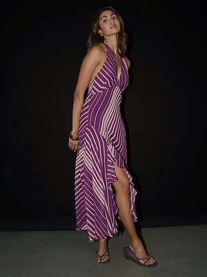 Victoria's Secret Summer Away Zerina Halterneck Midi Dress - Multicolored
