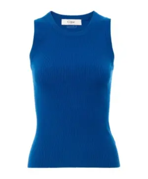 Chloé Crew-neck Tank Top In A Wool Knit