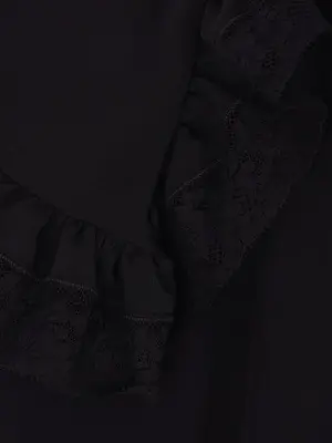 Chloé Oversized Collar Lace-detailed Blouse