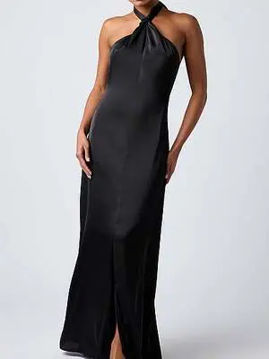 Victoria's Secret Lulus Marisol Halter Maxi Dress - Black