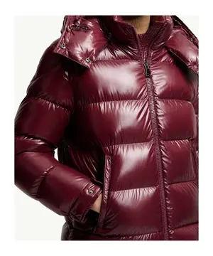 Moncler Maire Zip-up Hooded Jacket - Wine Red