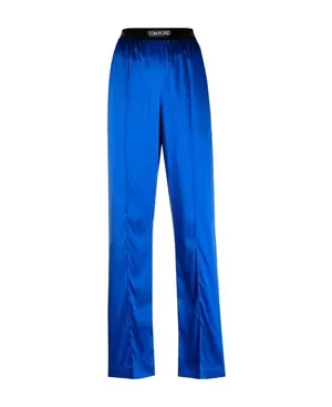 TOM FORD Logo Casual Pants - Blue