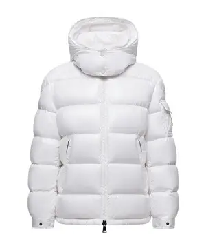 Moncler Maire Hooded Short Down Jacket - White