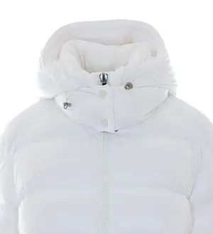 Moncler Maire Hooded Short Down Jacket - White
