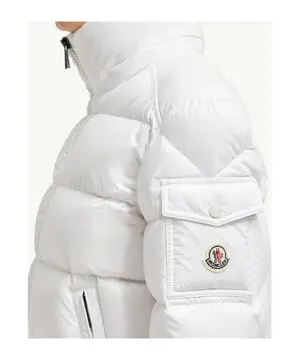 Moncler Maire Hooded Short Down Jacket - White