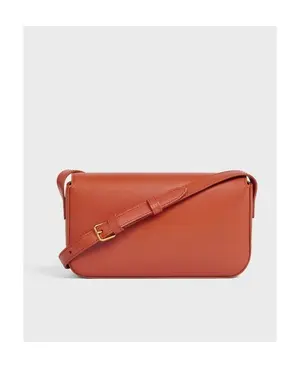Celine Triomphe Shoulder Bag In Shiny Calfskin