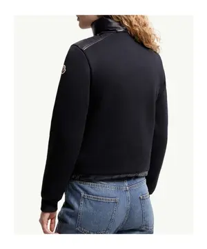 Moncler Quilted Zip-up Sweatshirt With Stand Collar - No
