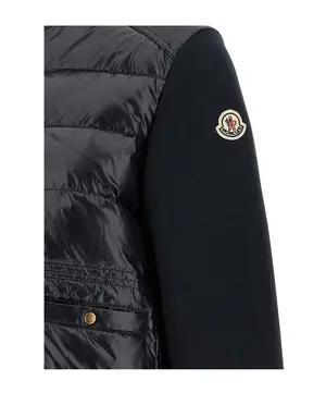 Moncler Quilted Zip-up Sweatshirt With Stand Collar - No