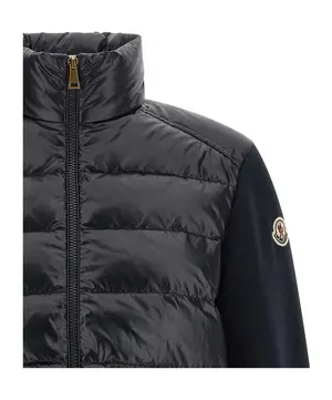 Moncler Quilted Zip-up Sweatshirt With Stand Collar - No