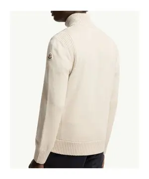 Moncler Padded Zip-up Cardigan - Light Beige