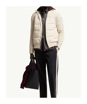 Moncler Padded Zip-up Cardigan - Light Beige