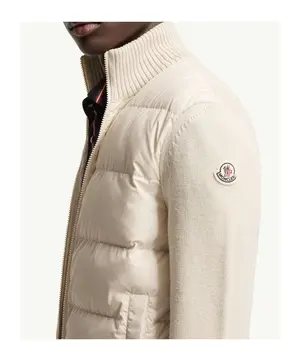 Moncler Padded Zip-up Cardigan - Light Beige