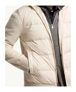 Moncler Padded Zip-up Cardigan - Light Beige