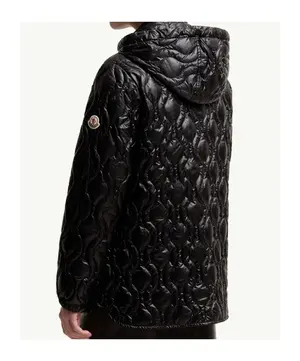 Moncler Balette Geometric Quilted Mid-length Down Jacket