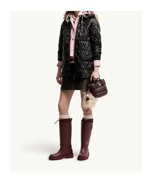 Moncler Balette Geometric Quilted Mid-length Down Jacket