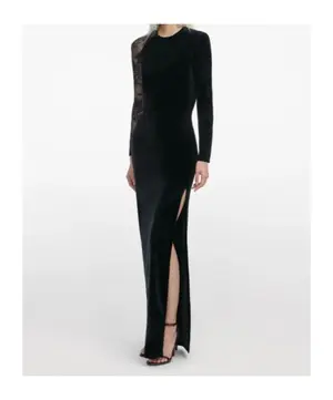 SELF-PORTRAIT Long-sleeve Maxi Dress