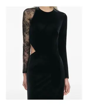 SELF-PORTRAIT Long-sleeve Maxi Dress