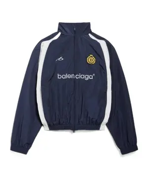 Balenciaga Zip-up Track Jacket - Navy Blue