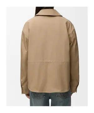Loewe Workwear Jacket With Leather Pocket Detail - Light Brown