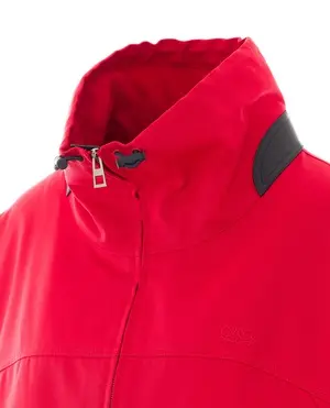 Loewe Zip Up Jacket With Leather Trim - Red
