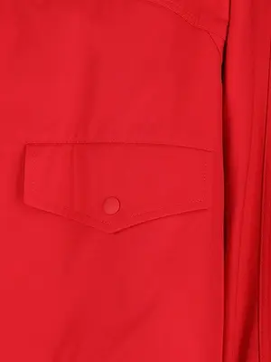 Loewe Zip Up Jacket With Leather Trim - Red