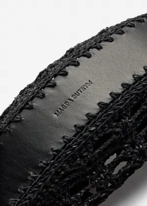 Magda Butrym Crochet Flower Pendant Tote Bag - Black